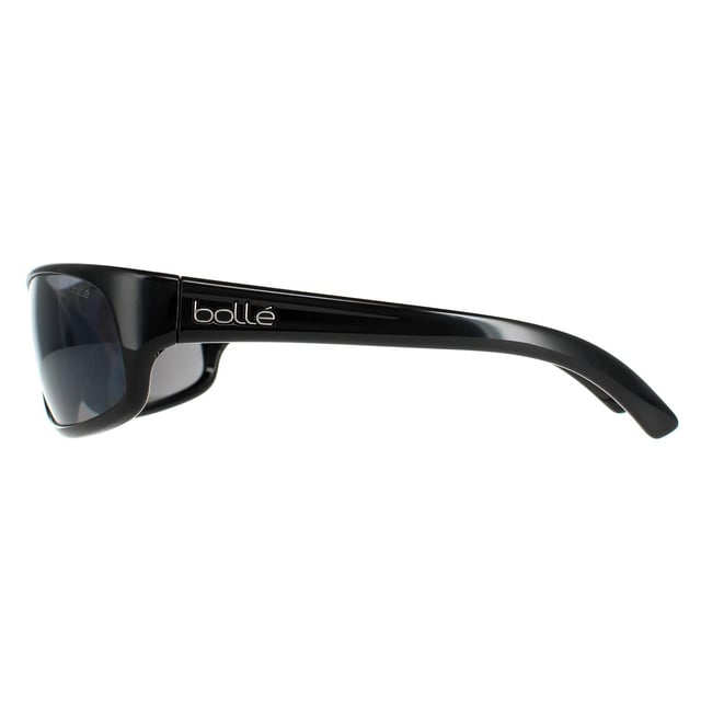Bolle Wrap Mens Shiny Black Polarized TNS Sunglasses