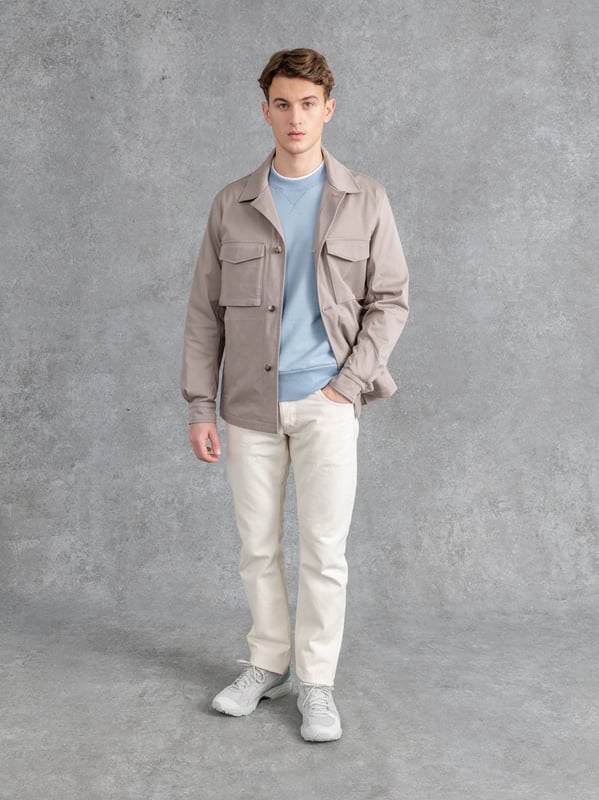 The Cotton Four Pocket Shacket 2.0-Stone