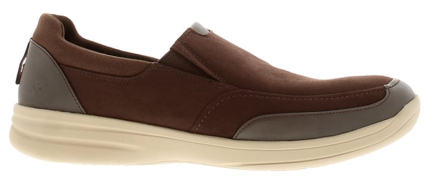 Clarks step stroll edge leather mens casual shoes brown