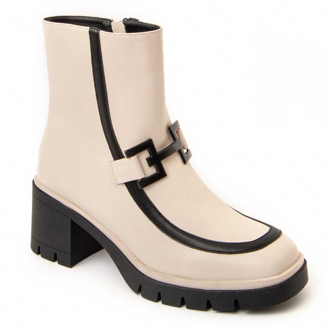 Montevita Heel Ankle Boot Calig2 I Vit