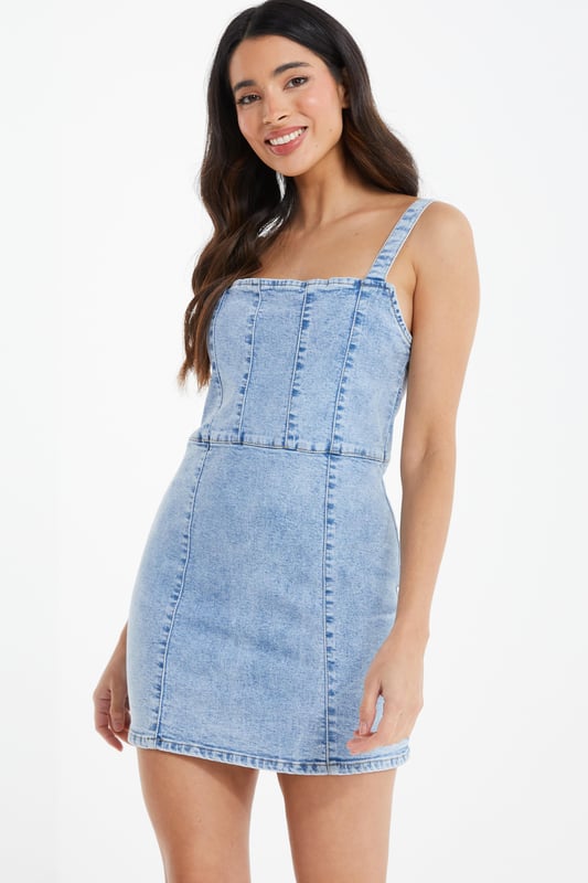 Light Blue Denim Mini Dress