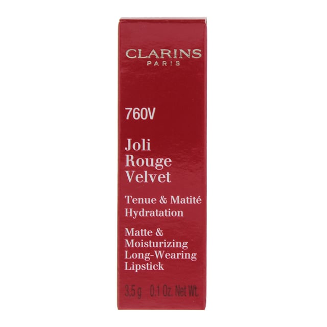 Clarins Joli Rouge Velvet Matte & Moisturizing Long Wearing Lipstick 760V Pink Cranberry 3.5g