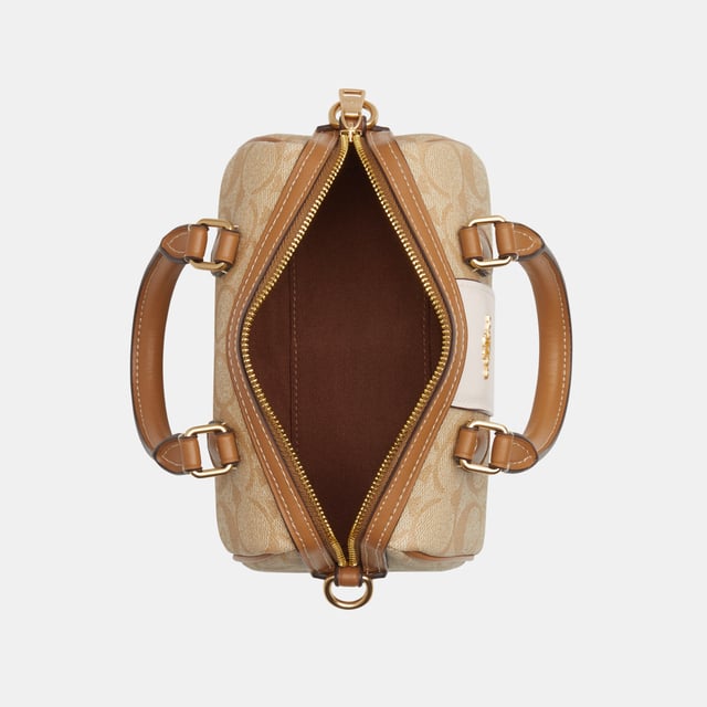 Mini Rowan Crossbody in Signature Canvas with Leather Stripe Bag