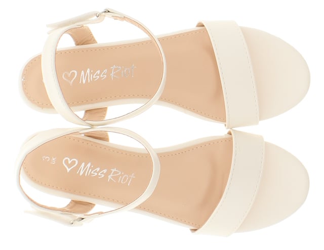 Miss Riot Girls Sandals Strappy Heeled Rosie white