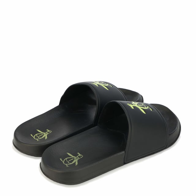 Men's Original Penguin Pier Pool Slider in Black