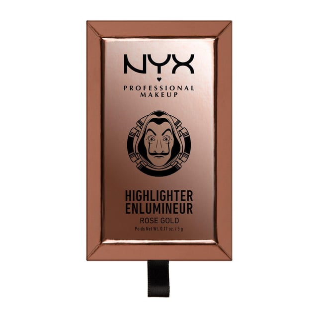 NYX Money Heist Limited Edition Gold Bar Powder Highlighter, Rose Gold