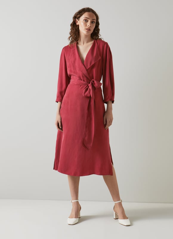 LK Bennett Iris Dress, Burgundy