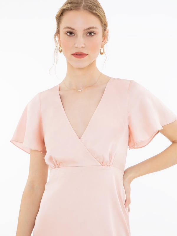 Mattox Midi Dress in Pink