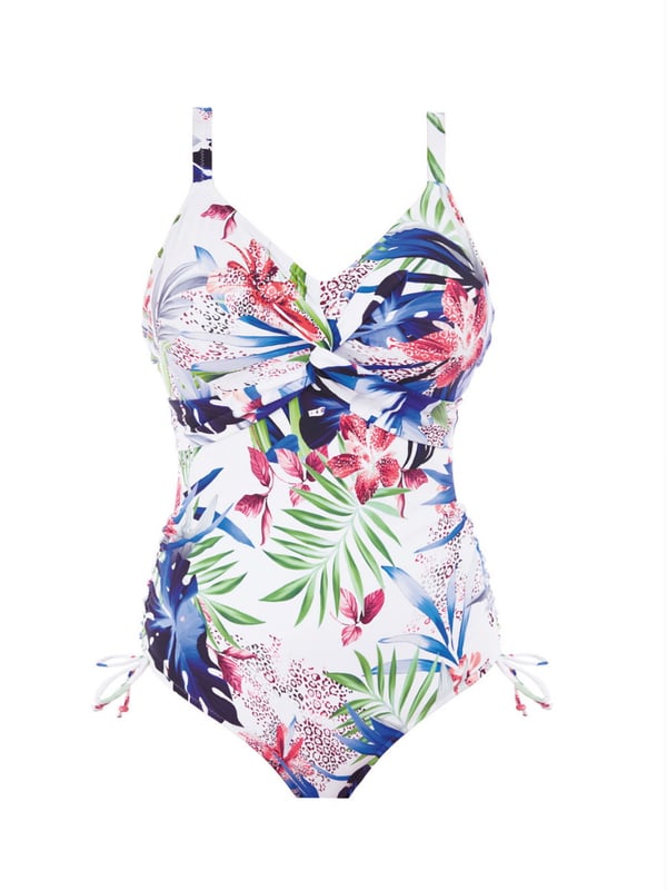 Santa Catalina Twist Front Adjustable Leg Swimsuit Blue Depths