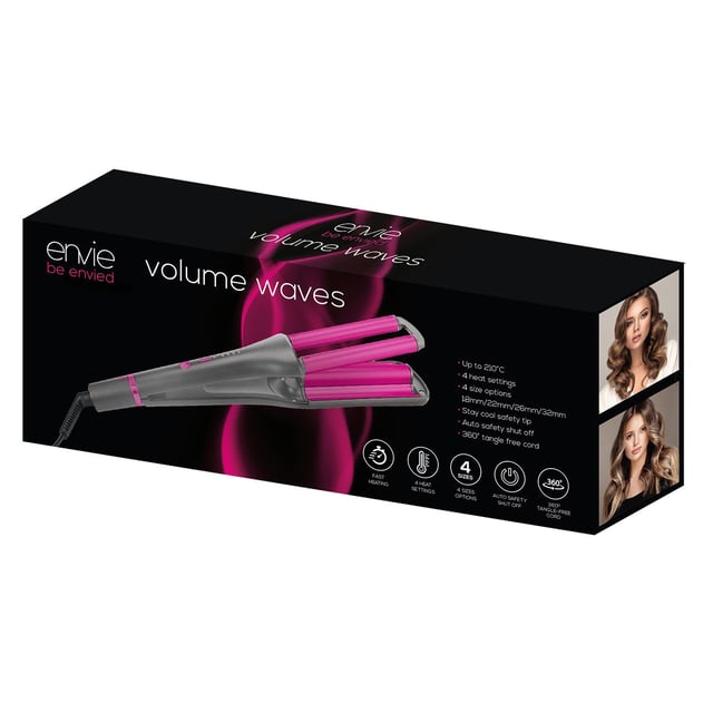 Envie Volume Wave Corded Hair Waver Tool with 4 Heat Setting & Sizes ...