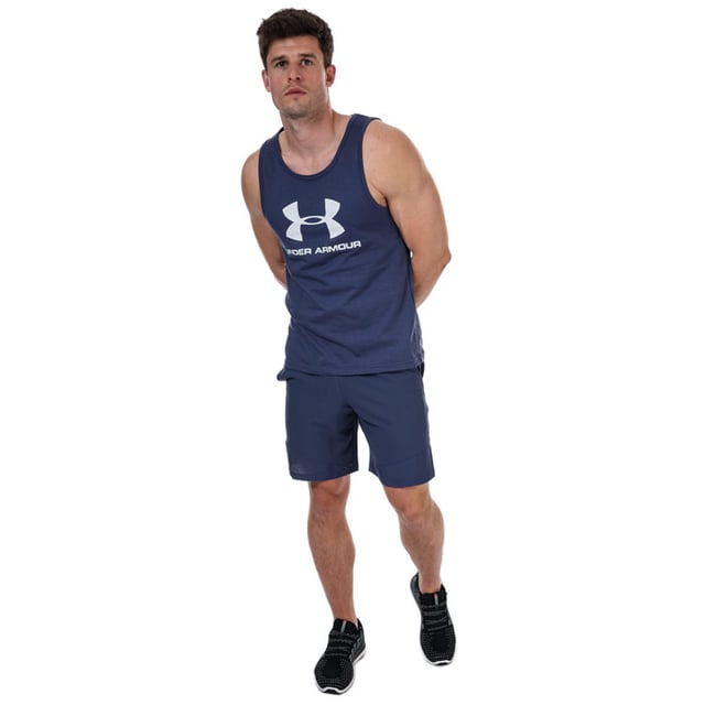 Men's Under Armour Sportsstyle Logo Vest in Blue
