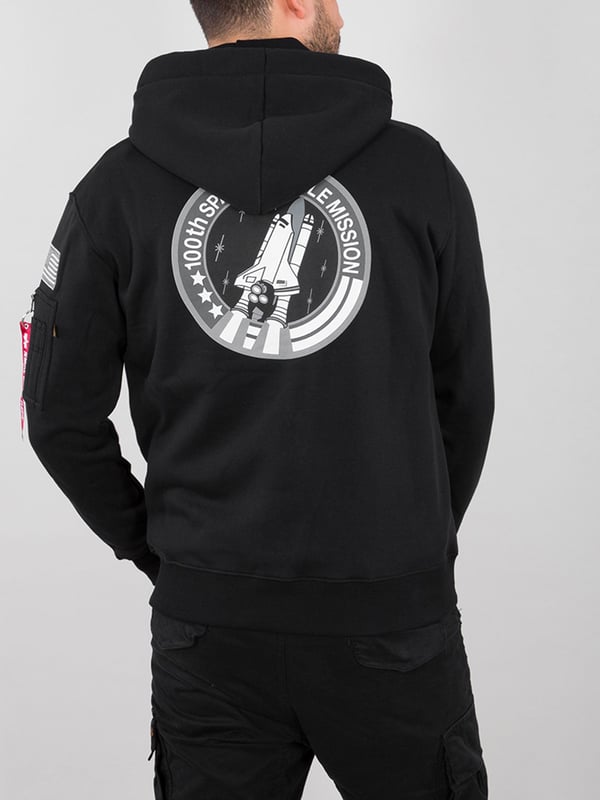 Alpha industries Men's Space Shuttle Hoody in Black