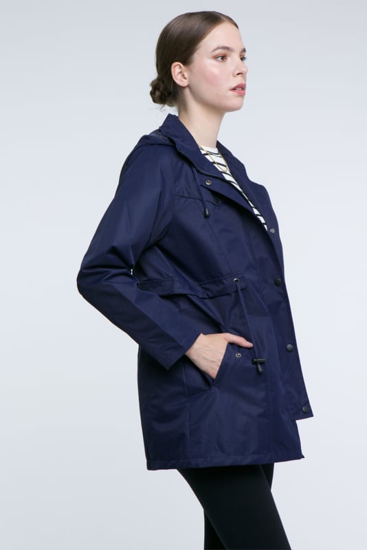 Elle Festival Short Parka in Navy
