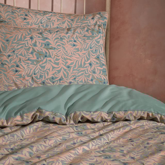 EW by Edinburgh Weavers Malory Botanical Luxury Cotton Duvet Cover Set