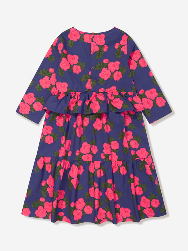 Mini Rodini Girls Rose Frill Dress in Floral
