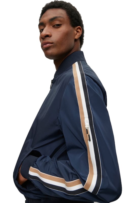 Boss Black Coltrane Bomber Jacket Navy