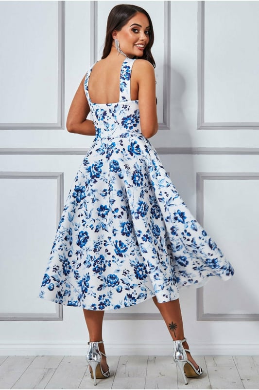 Crossover Keyhole Midi Dress