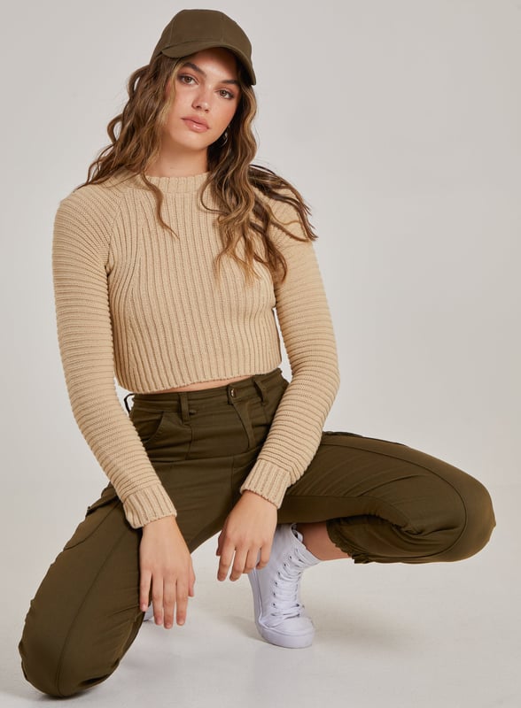 Cropped Knit Jumper