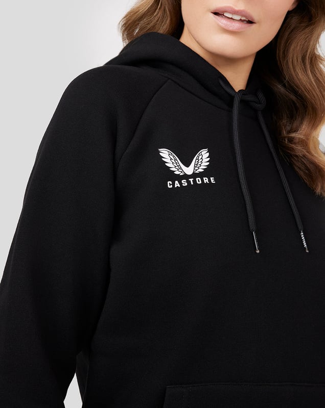 Womens Castore Brush Back Overhead Hoodie in Black