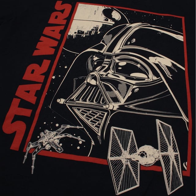 Star Wars Mens Darth Vader Poster T-Shirt (Black/Red/Cream)