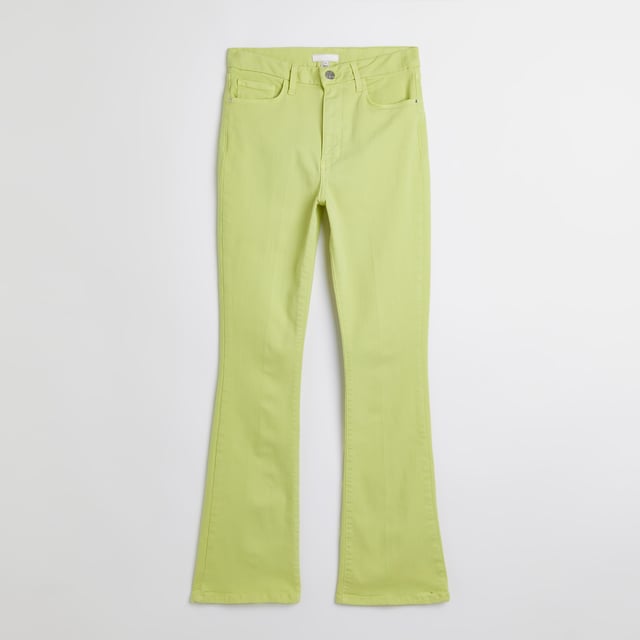 River Island Womens Jeans Yellow High Rise