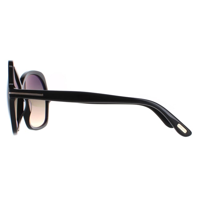 Tom Ford Rosemin FT1013 01B glanzend zwart smoke gradient zonnebril