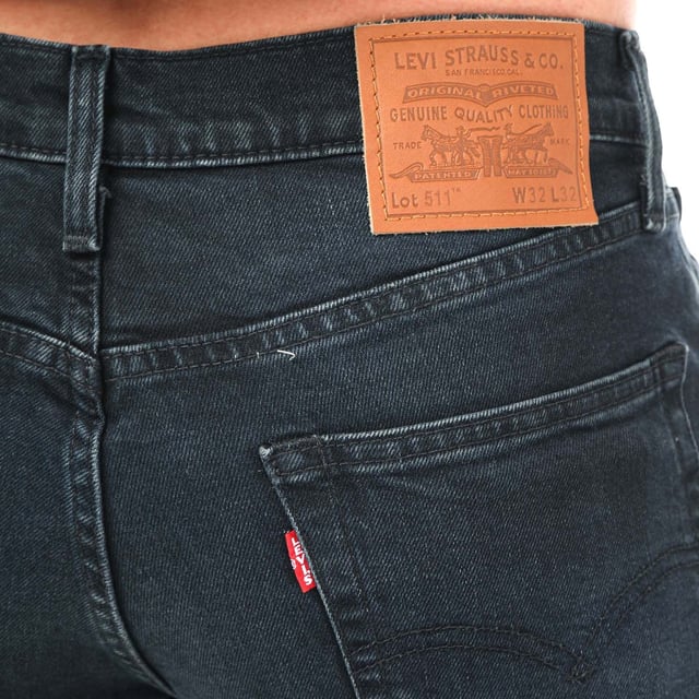 Men's Levis 511 Logo Patch Slim Jeans in Denim