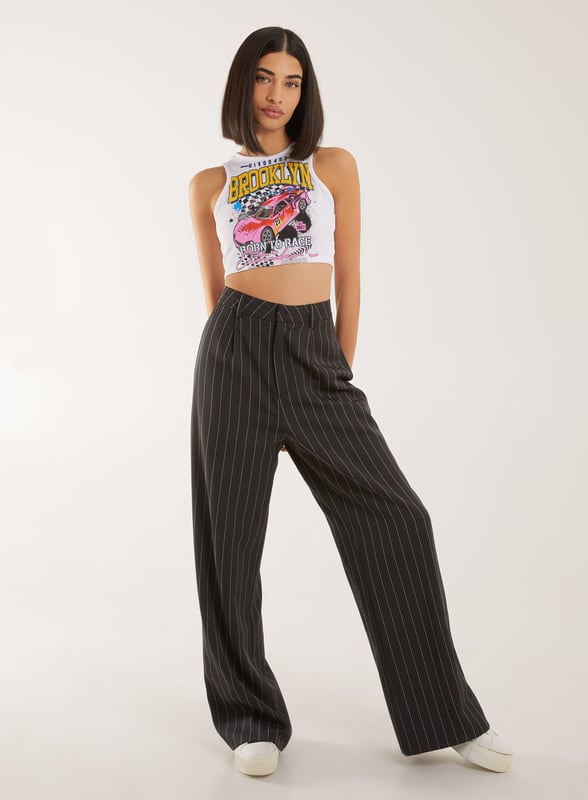 Ribbed Printed Motor Vest