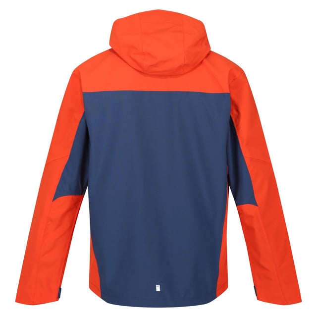 Regatta Mens Birchdale Waterproof Hooded Jacket (Admiral Blue/Rusty Orange)