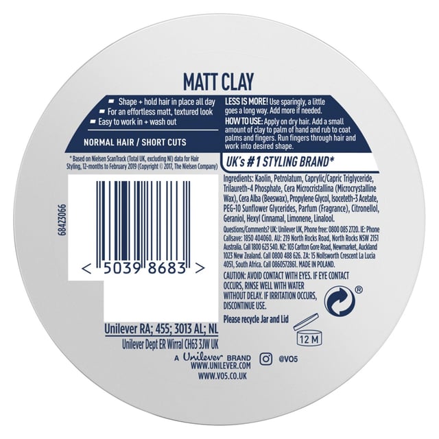 VO5 Extreme Style Matt Hair Clay 75ml