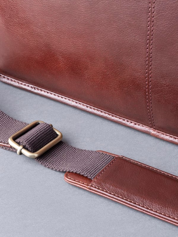 Hawkshead Leather 15 Inch Satchel in Chestnut