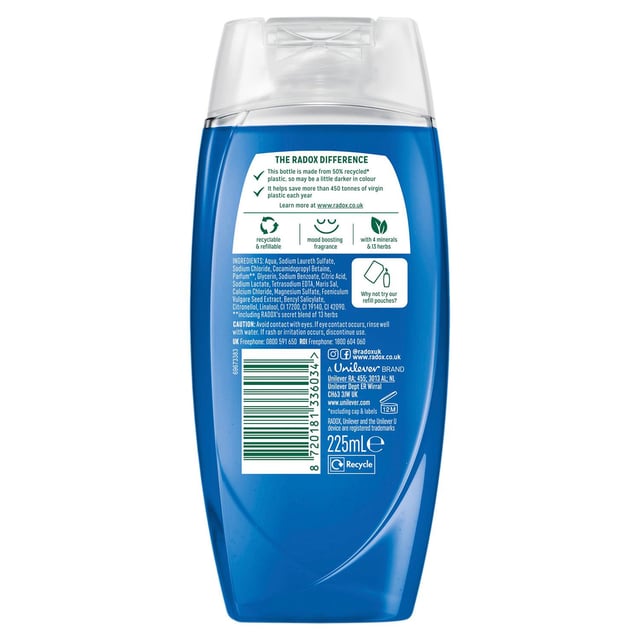 Radox Body Wash & Shampoo 2in1 Feel Awake with Fennel & Sea Minerals ...