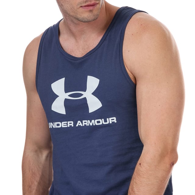 Men's Under Armour Sportsstyle Logo Vest in Blue