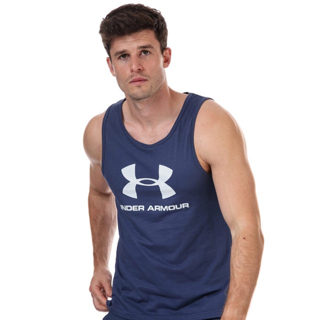 Men's Under Armour Sportsstyle Logo Vest in Blue
