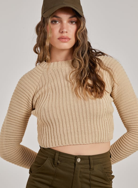 Cropped Knit Jumper