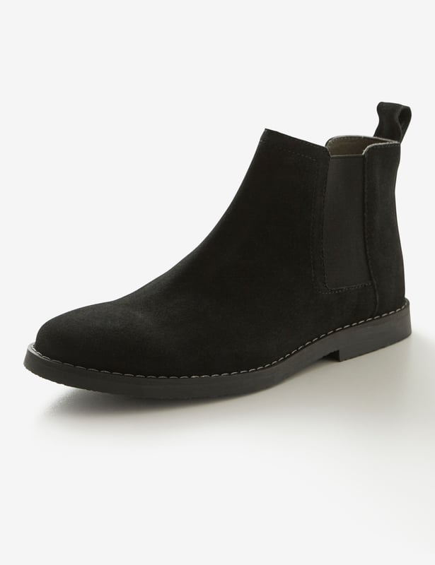 Mens Rivers Suede Chelsea Boot Black