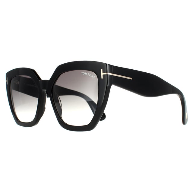 Tom Ford Square Womens Glänzend Schwarz Rauch Gradient FT0939 Phoebe