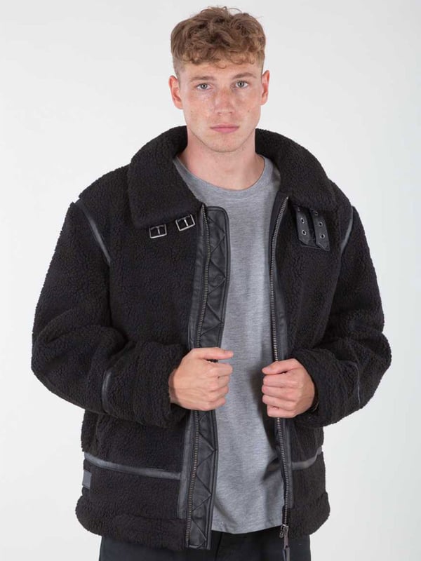 Alpha Industries B3 Teddy Flight Jacket Black