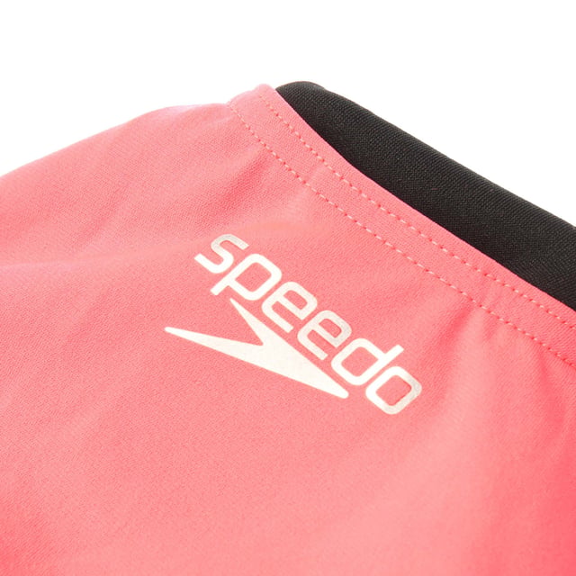 Girl's Speedo Lane Line Back Swimsuit in Red