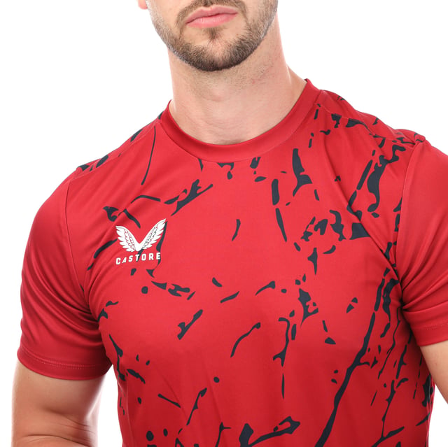 Men's Castore Training Printed T-Shirt in Red