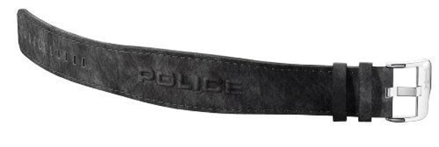 POLICE: "CHORD" GREY LEATHER Watch WITH 3D POLICE LOGO WITH BUCKLE