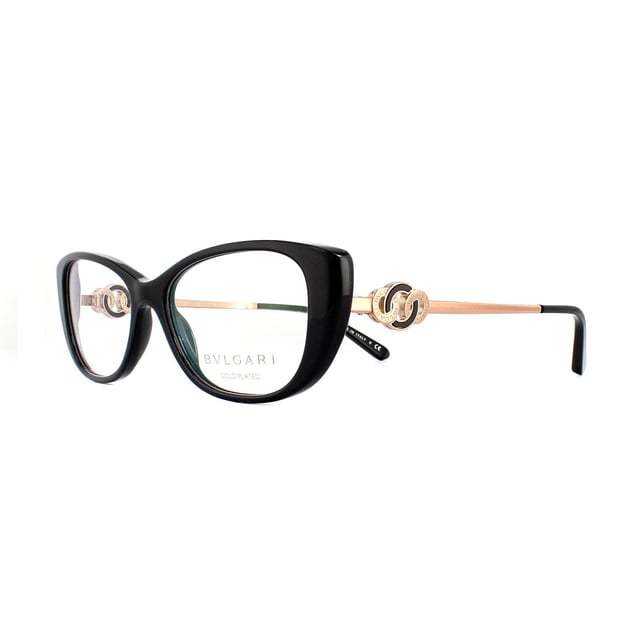 Bvlgari Oval Black Womens Glasses Frames