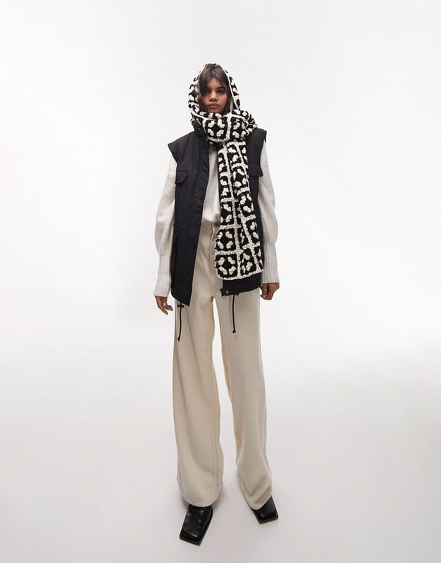 Topshop utility pocket gilet in black