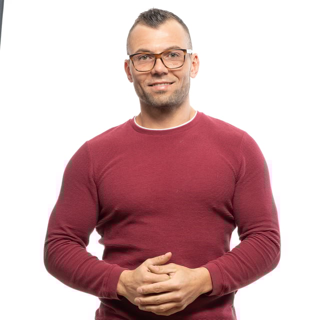 Ted Baker Square Mens Brown Horn Beige Glasses