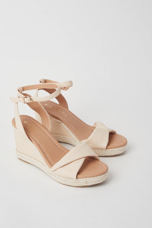 Wide Fit Richie Soft Twist Rope Detail Wedges