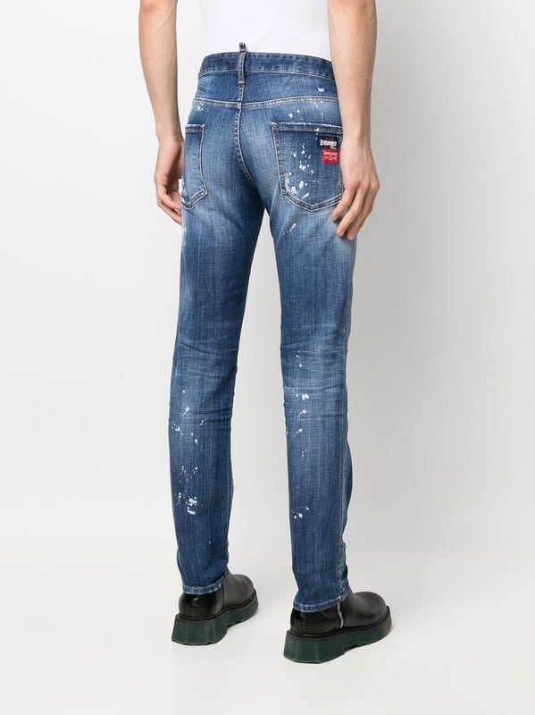 Dsquared2 gebleekte vlekken was Cool Guy Slim Jeans