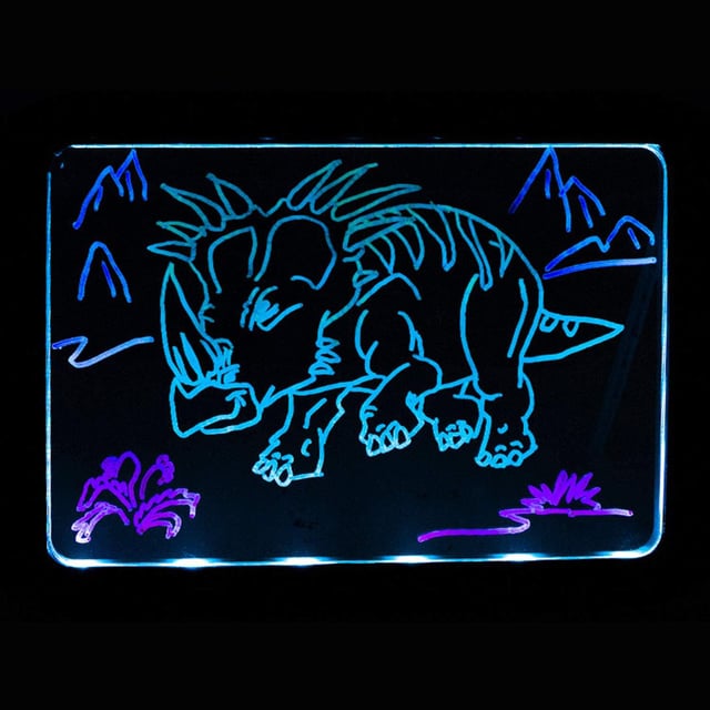 Doodle Kid's 15.4 Inch Magic LED Light Dinosaur Pictures Magic Drawing ...