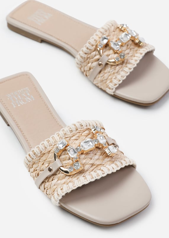 Wheres That From Womens 'Align' Jewel Detail Flat Sandals
