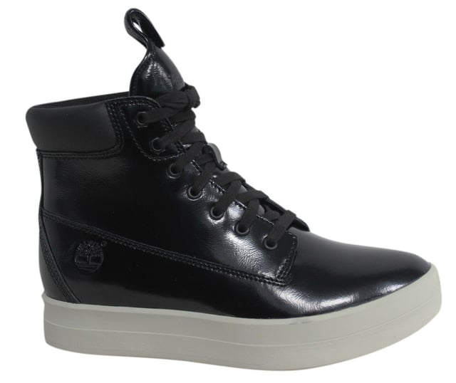 Timberland Mayliss 6 Inch Lace Up Shiny Black Womens Cupsole Boots ...