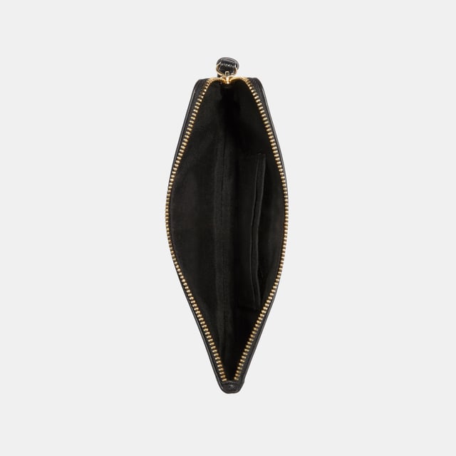 Large Corner Zip in Crossgrain Leather